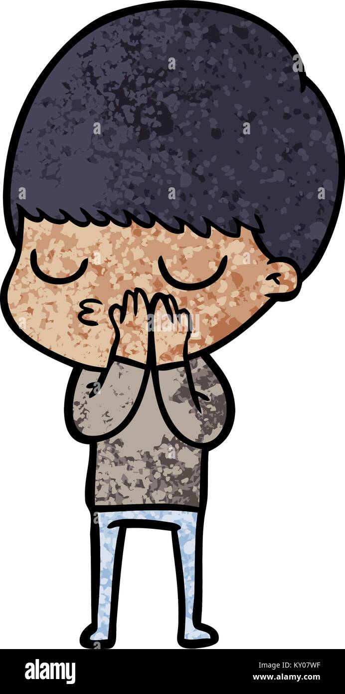 cartoon calm boy Stock Vector Image & Art - Alamy
