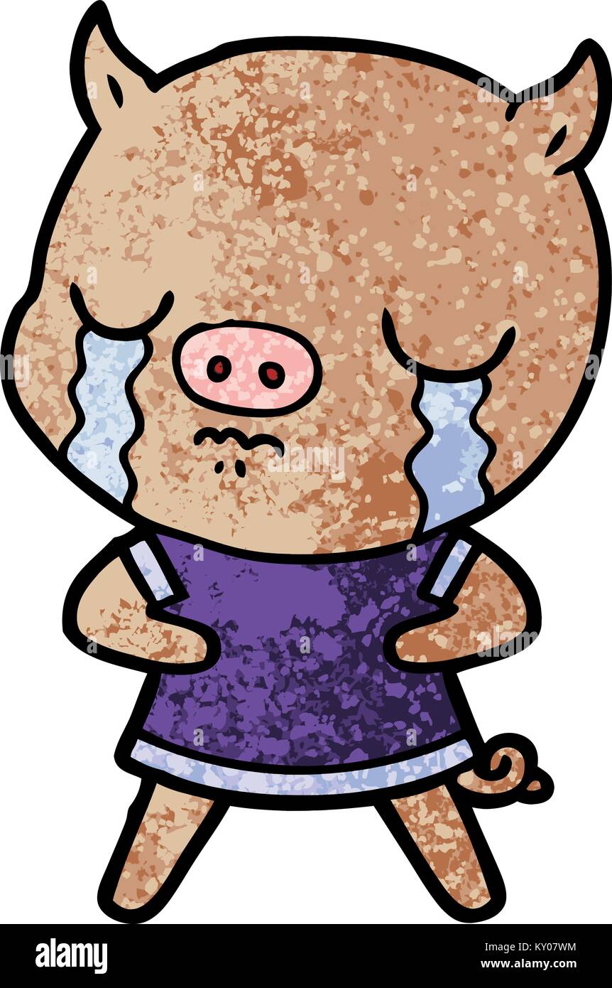 cartoon pig crying Stock Vector Image & Art - Alamy