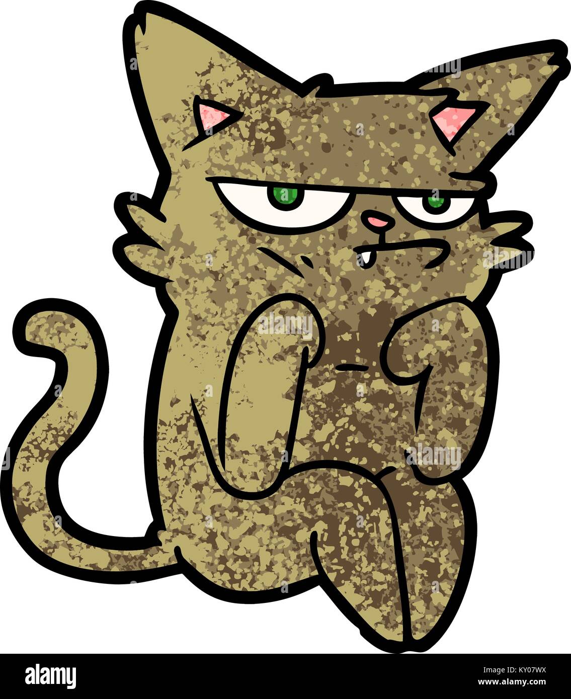 grumpy cartoon cat Stock Vector Image & Art - Alamy