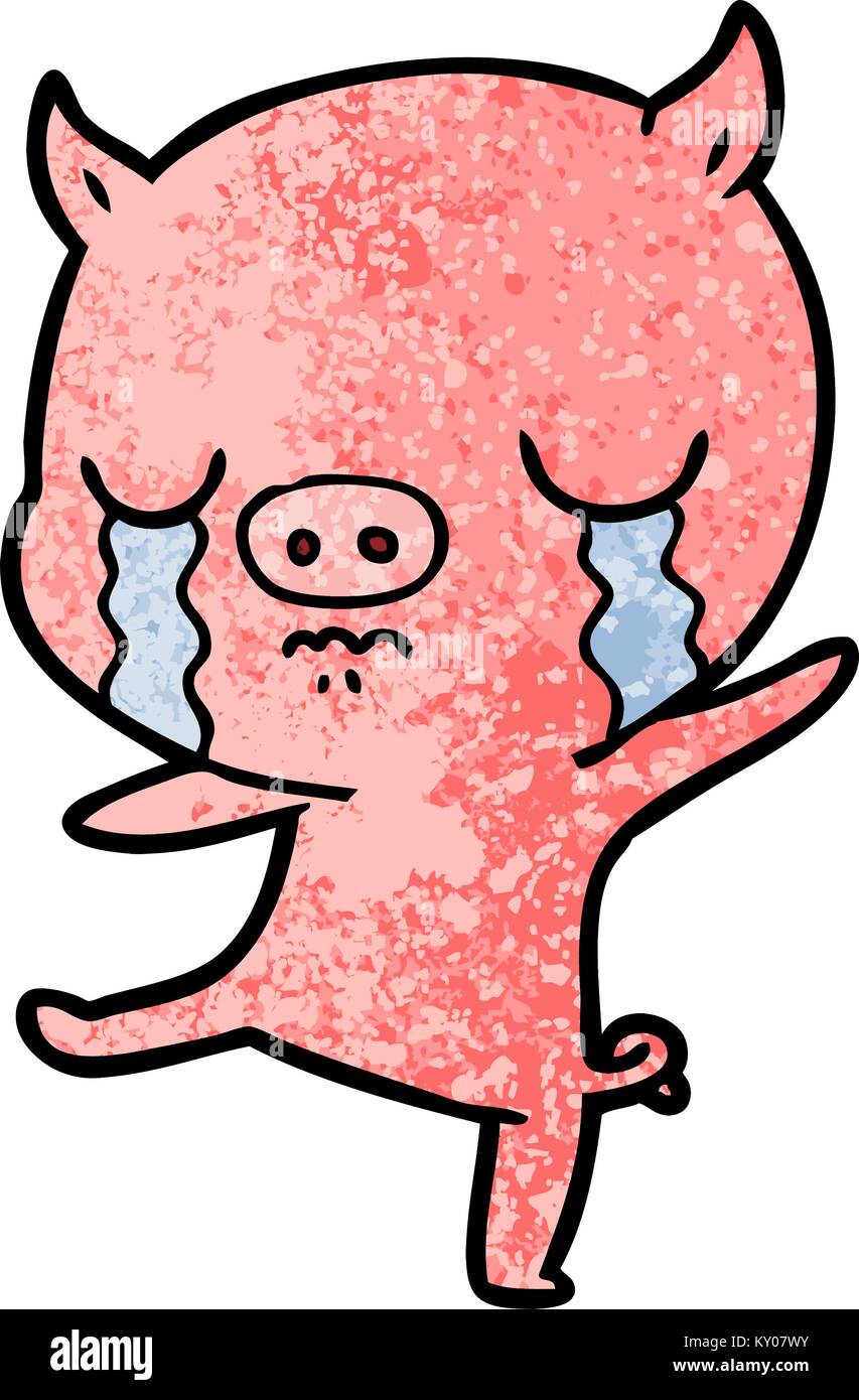cartoon pig crying Stock Vector Image & Art - Alamy