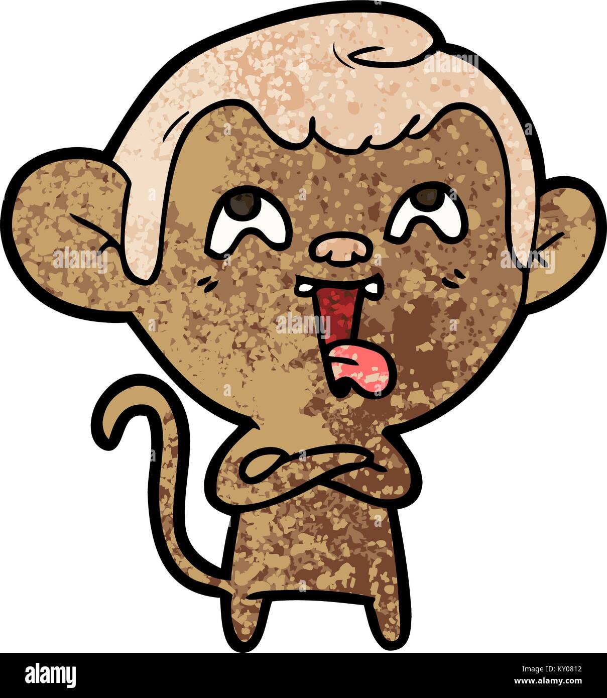 crazy cartoon monkey Stock Vector Image & Art - Alamy