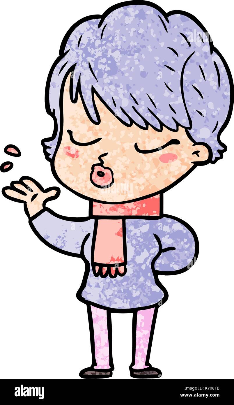 cartoon woman with eyes shut Stock Vector Image & Art - Alamy