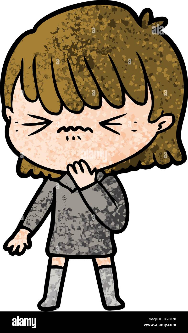 cartoon girl regretting a mistake Stock Vector Image & Art - Alamy