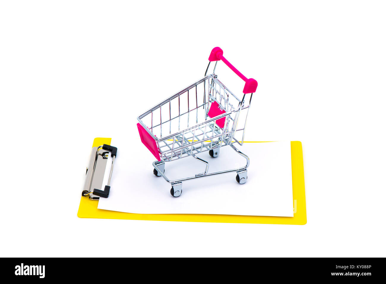 Shopping trolley clipboard list Cut Out Stock Images & Pictures - Alamy