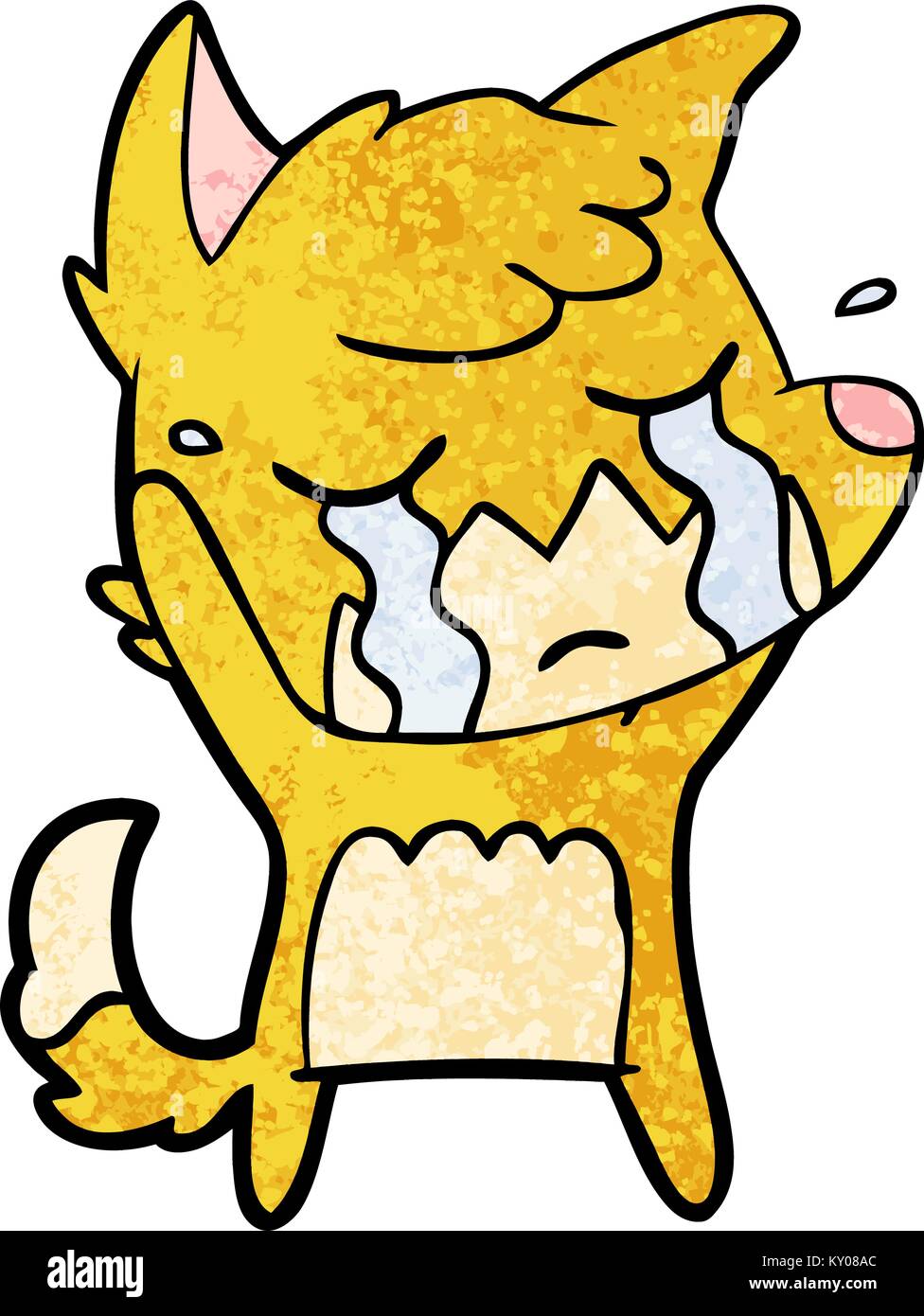 crying fox cartoon Stock Vector Image & Art - Alamy