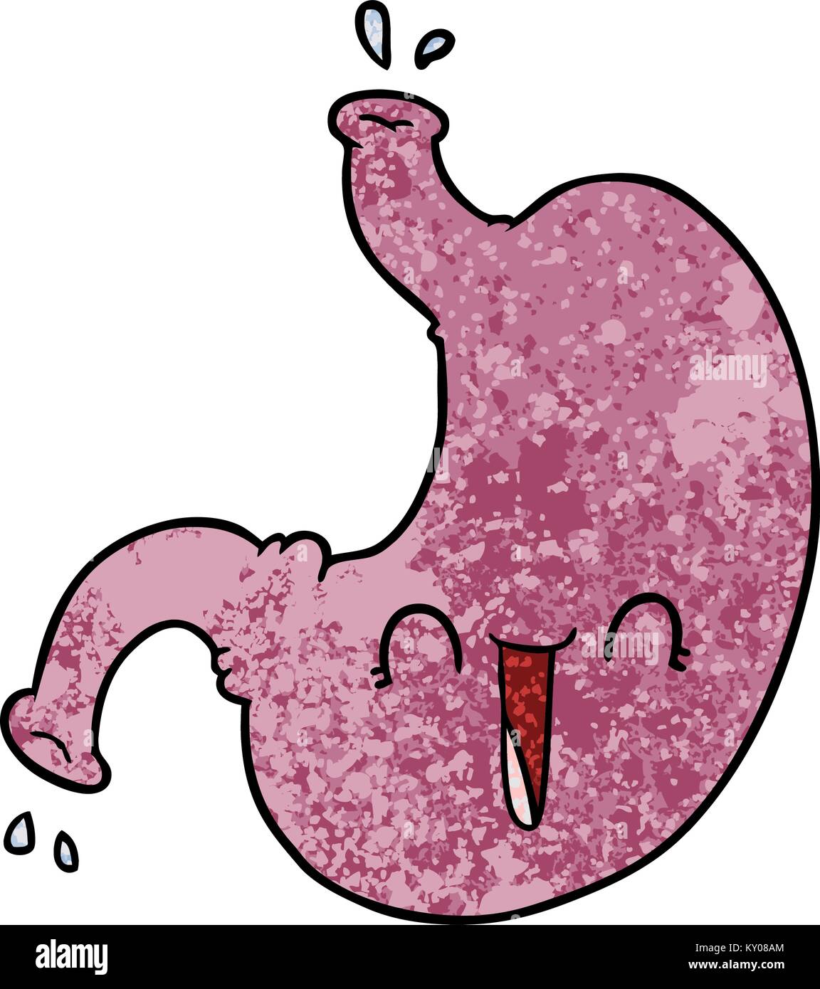 cartoon happy stomach Stock Vector Image & Art - Alamy