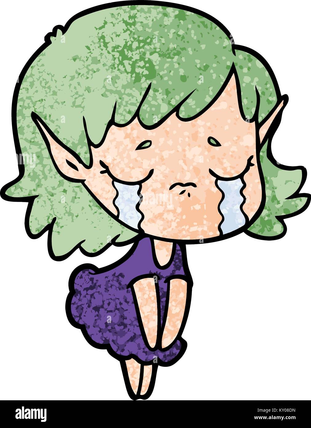 cartoon crying elf girl Stock Vector Image & Art - Alamy