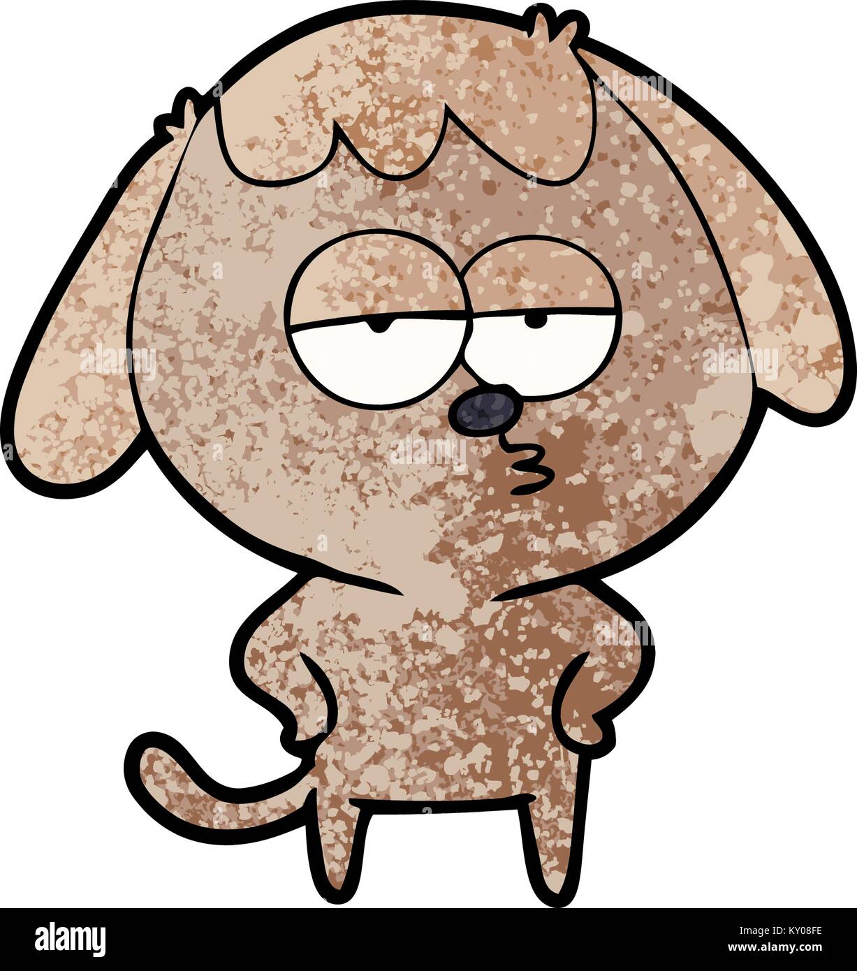 cartoon bored dog Stock Vector Image & Art - Alamy