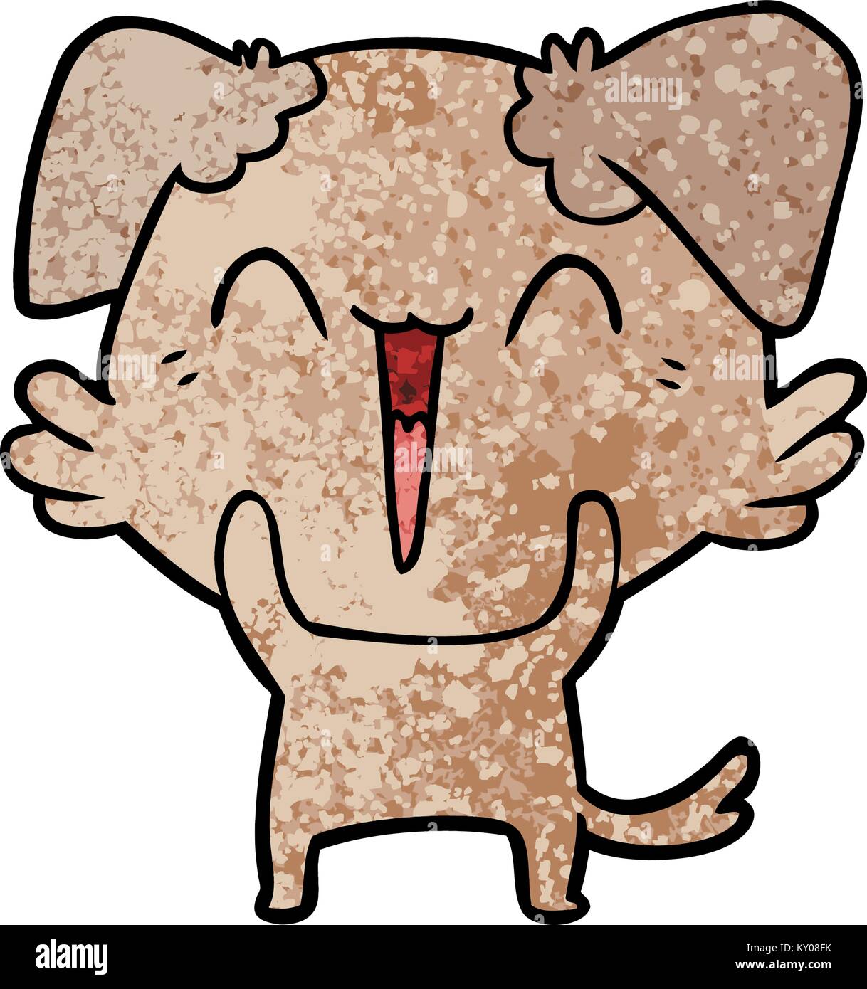 happy little dog cartoon Stock Vector Image & Art - Alamy