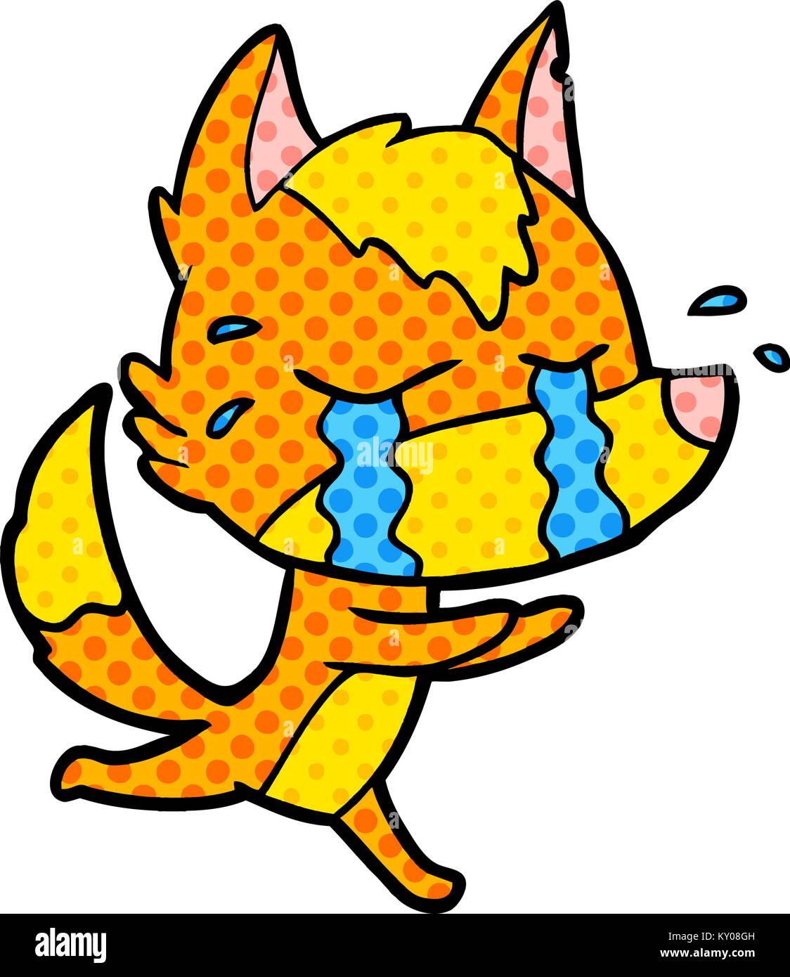 sad little fox cartoon character Stock Vector Image & Art - Alamy