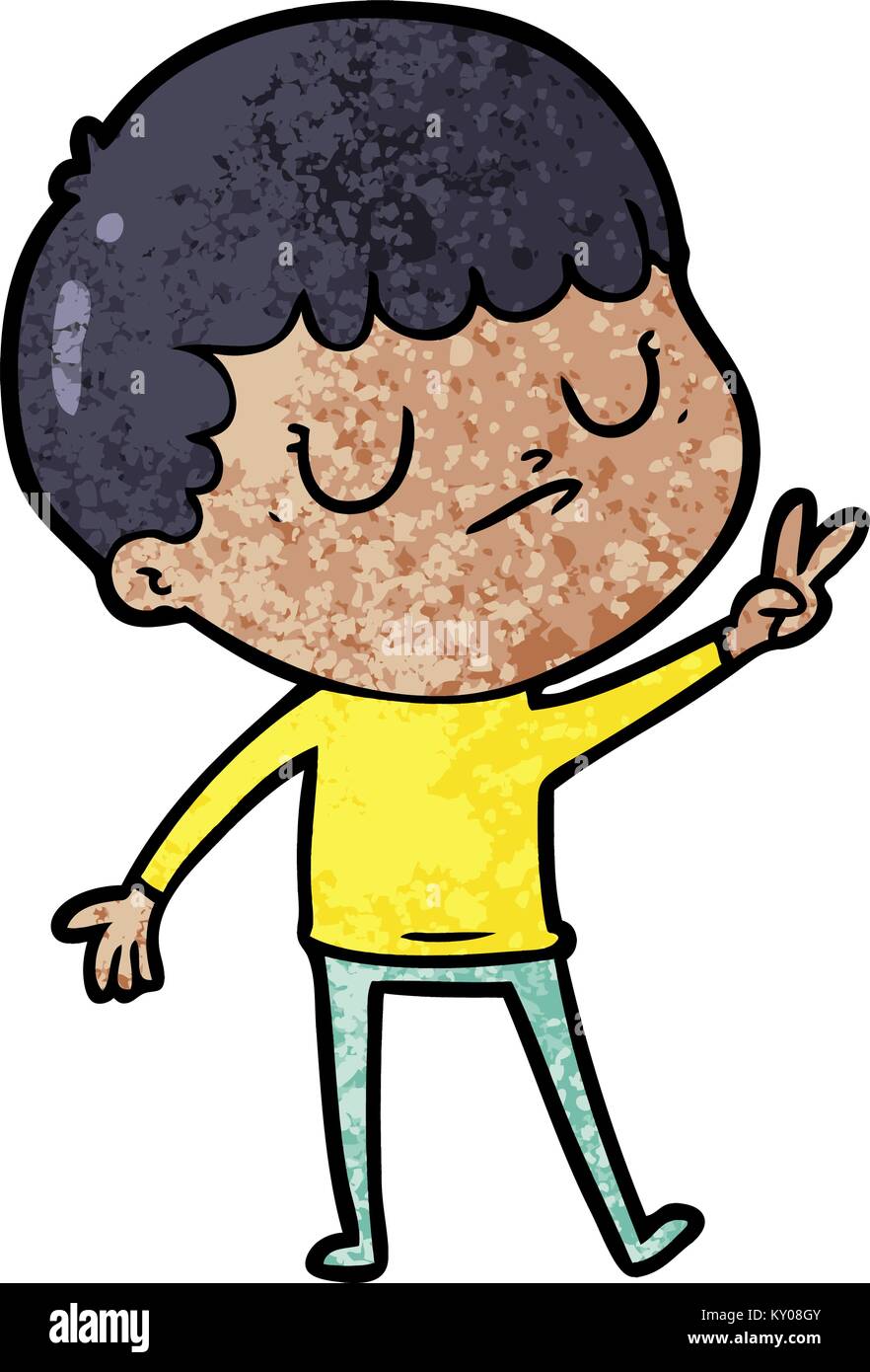 cartoon grumpy boy Stock Vector Image & Art - Alamy