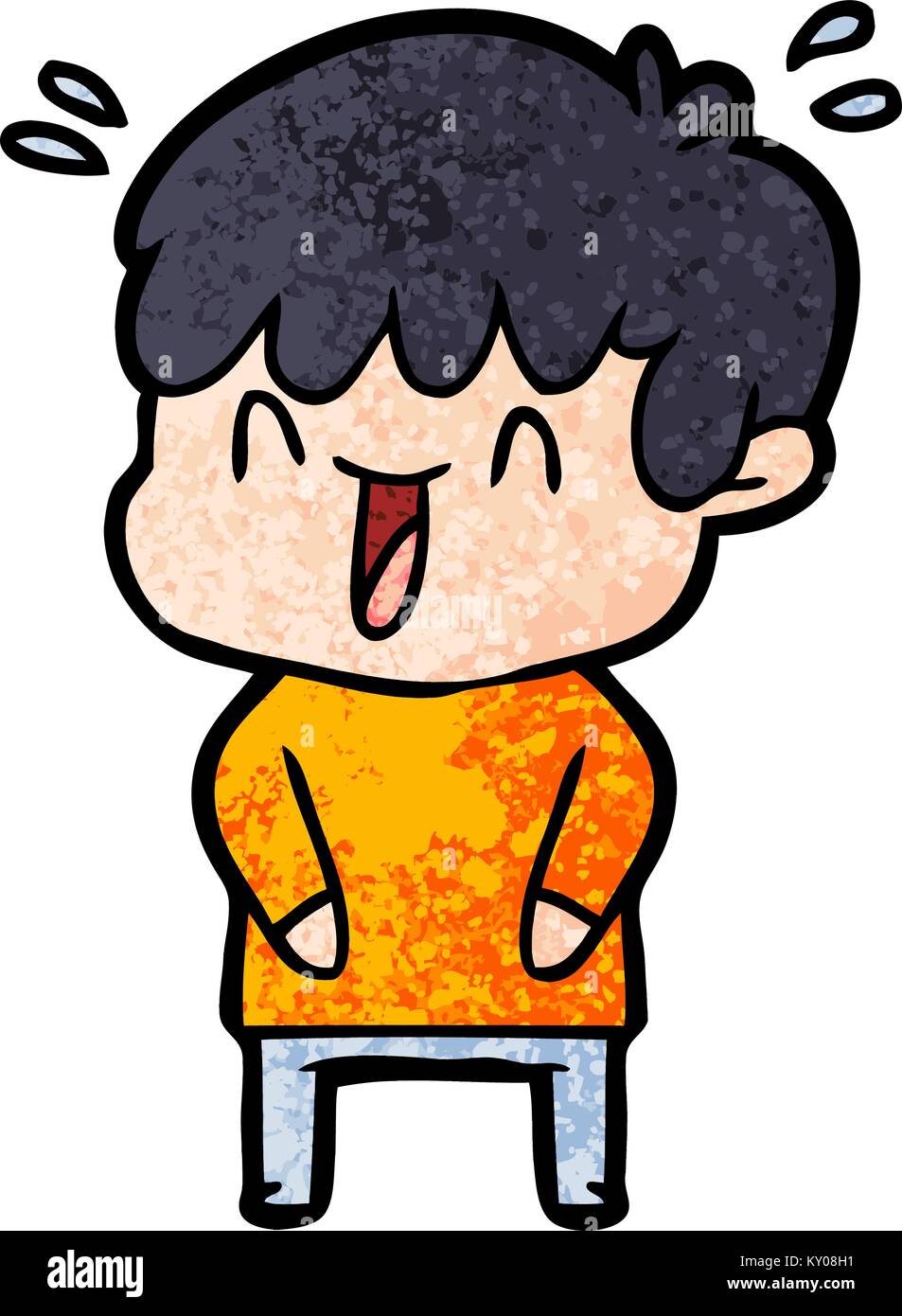 cartoon laughing boy Stock Vector Image & Art - Alamy