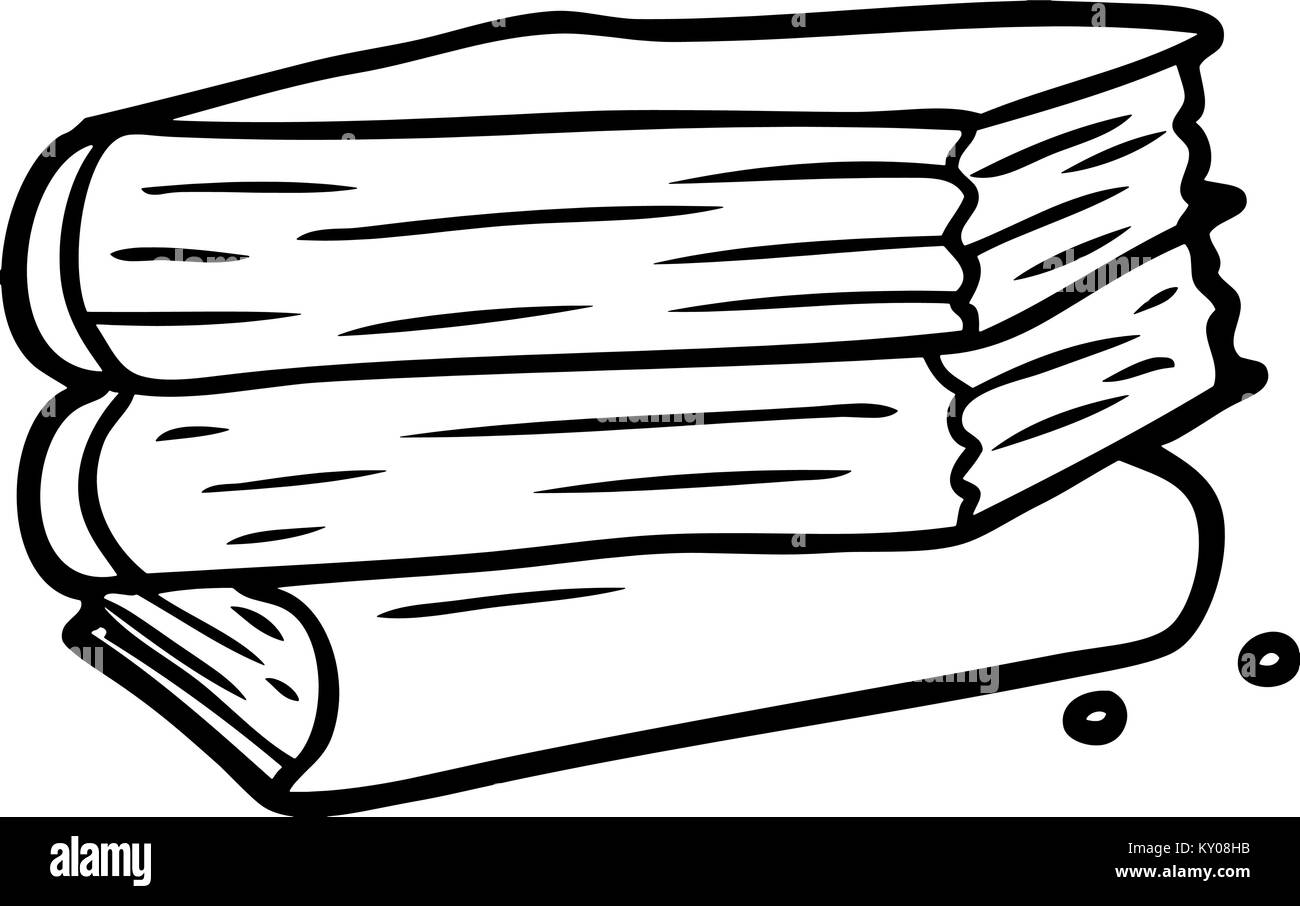 Freehand Drawn Cartoon Stack Books High Resolution Stock Photography ...