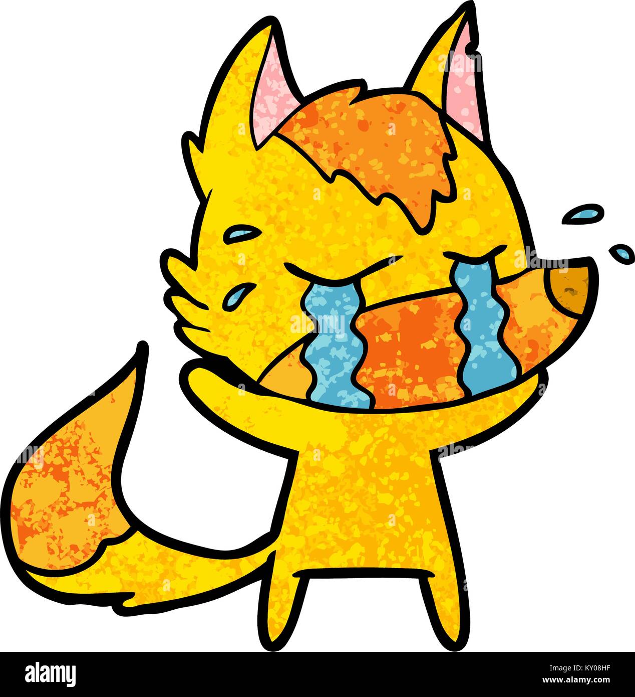 sad little fox cartoon character Stock Vector Image & Art - Alamy