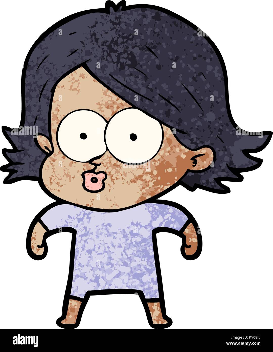 cartoon girl pouting Stock Vector Image & Art - Alamy