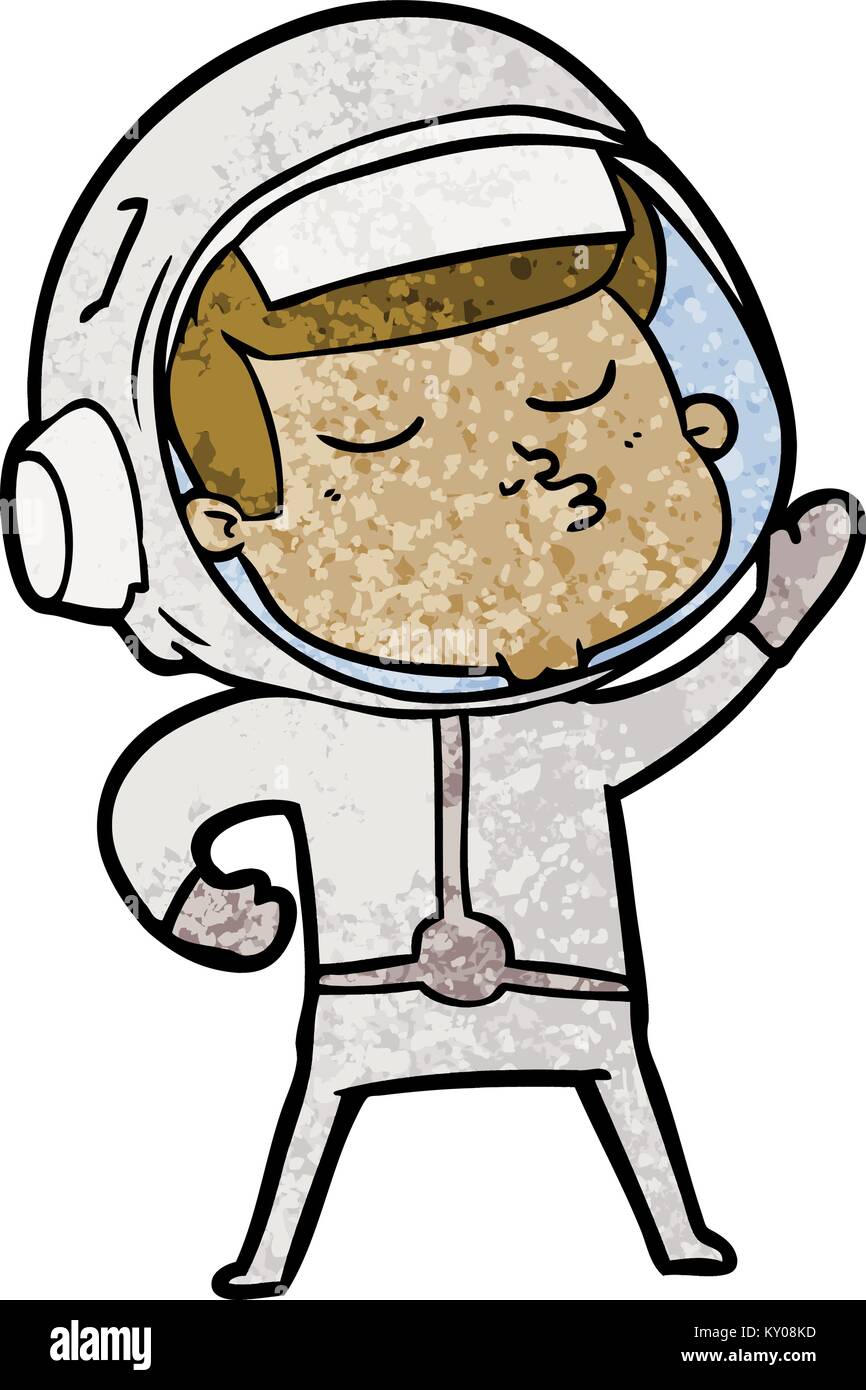 cartoon confident astronaut Stock Vector Image & Art - Alamy