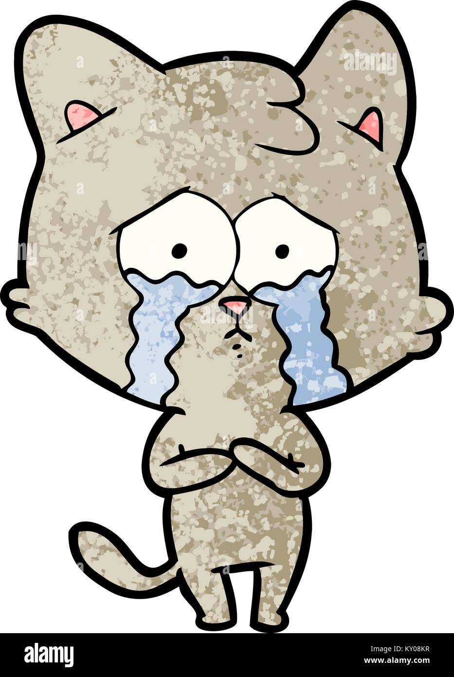 cartoon crying cat Stock Vector Image & Art - Alamy