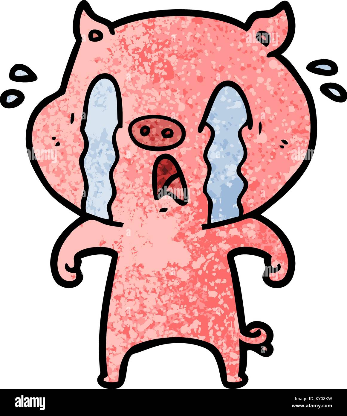 crying pig cartoon Stock Vector Image & Art - Alamy