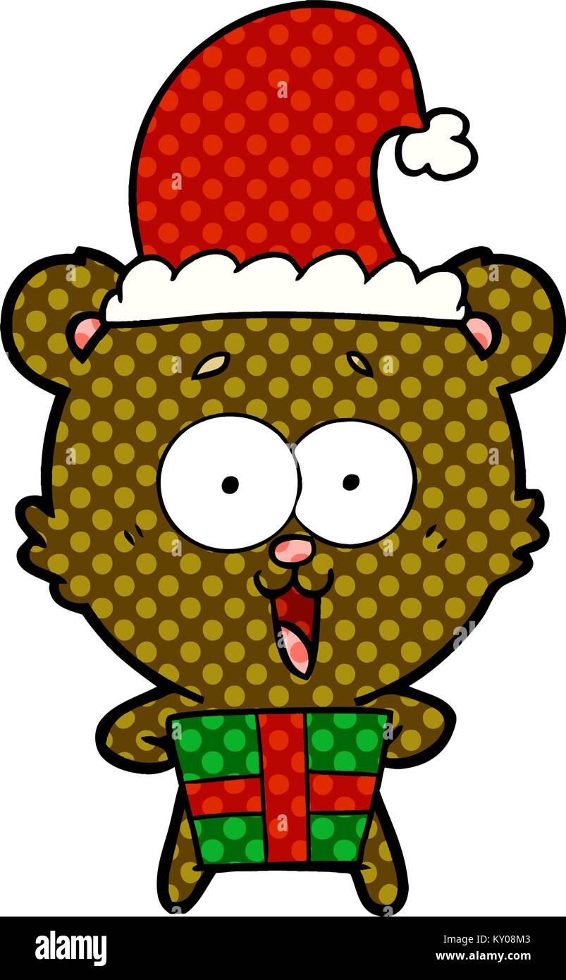laughing christmas teddy bear cartoon Stock Vector Image & Art - Alamy