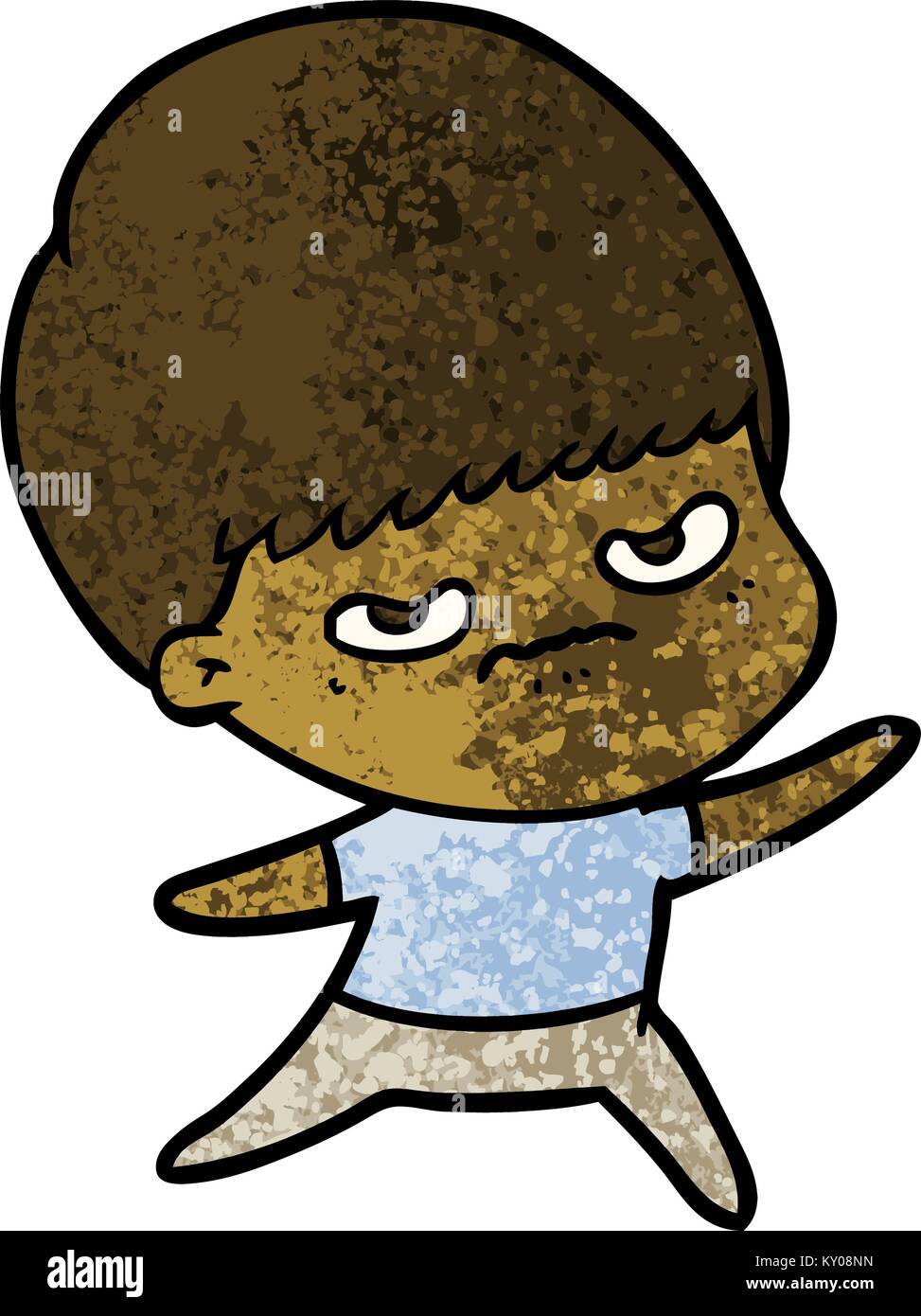 cartoon angry boy Stock Vector Image & Art - Alamy