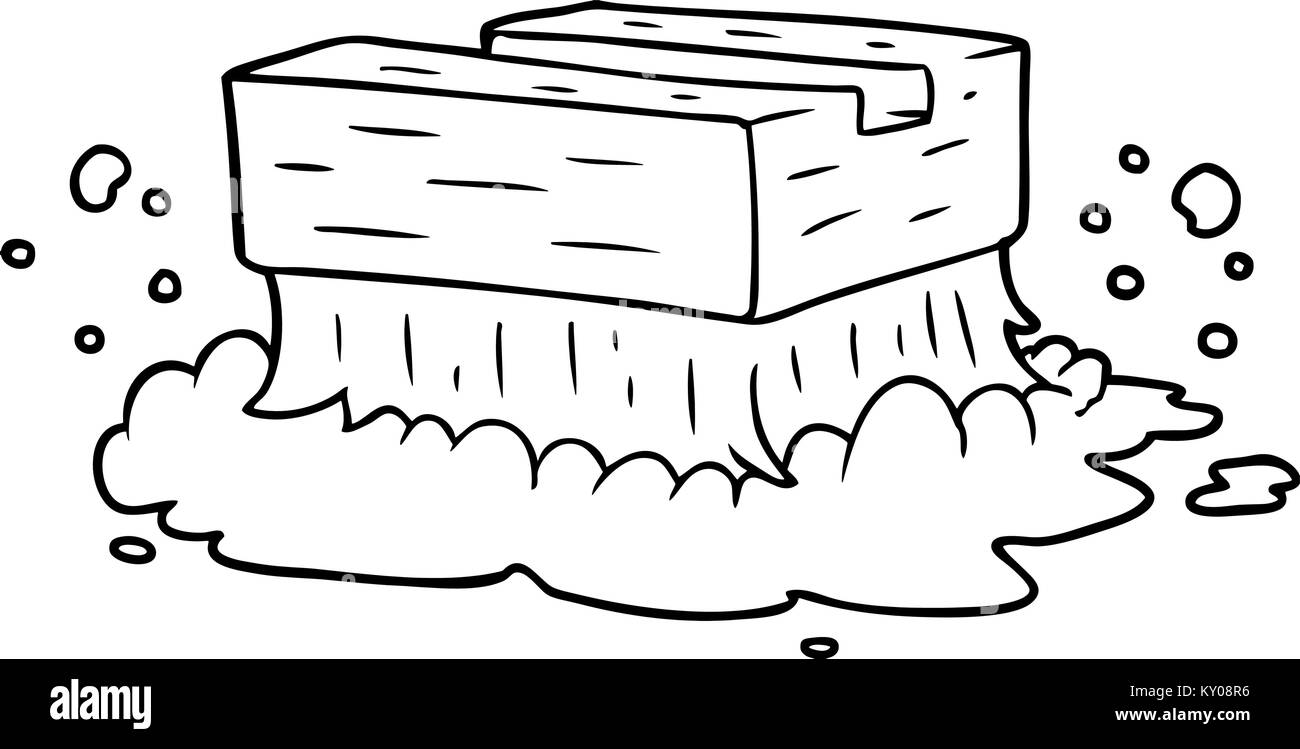 cartoon scrubbing brush Stock Vector Image & Art - Alamy