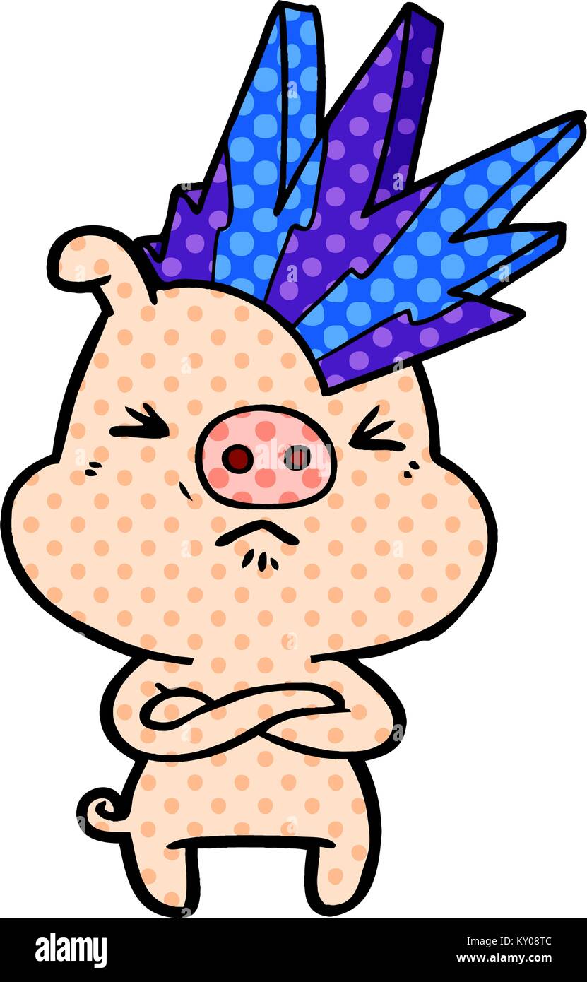cartoon angry pig Stock Vector Image & Art - Alamy