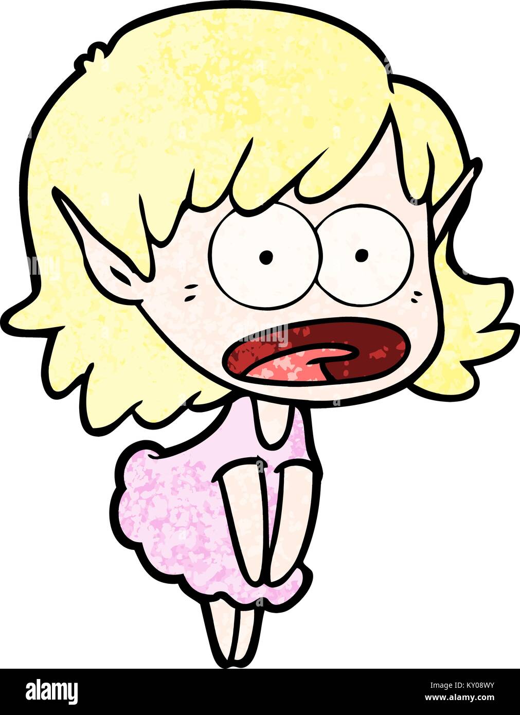 cartoon shocked elf girl Stock Vector Image & Art - Alamy