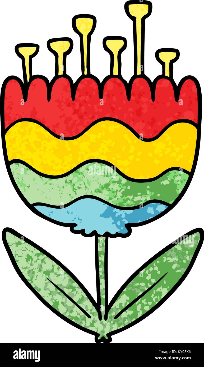 cartoon patterned flower Stock Vector Image & Art - Alamy