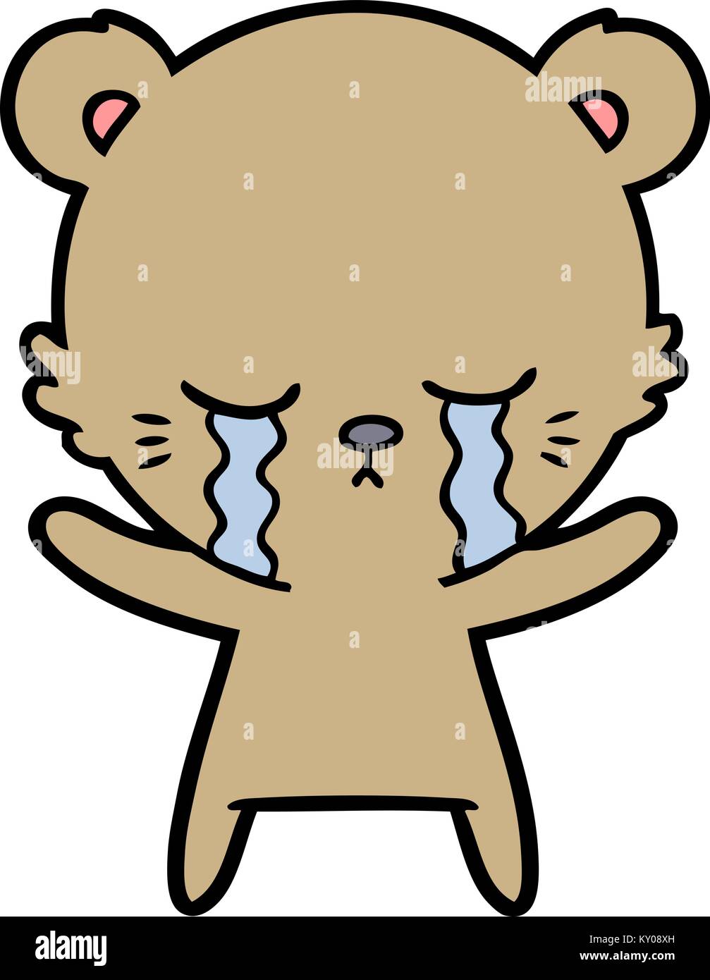 crying bear cartoon character Stock Vector Image & Art - Alamy
