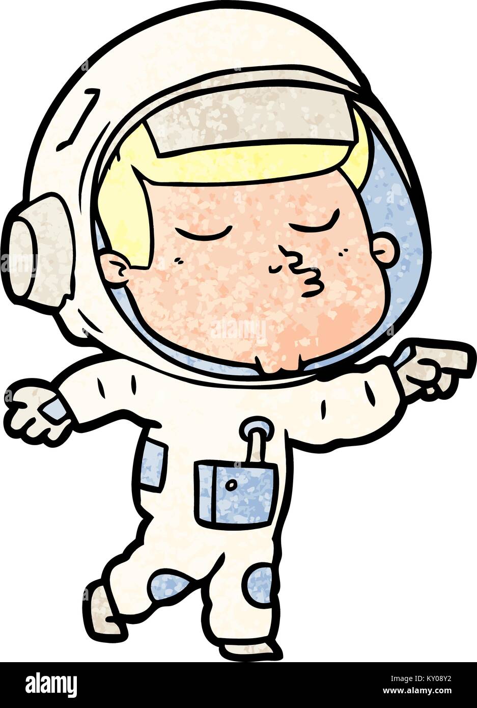 cartoon confident astronaut Stock Vector Image & Art - Alamy