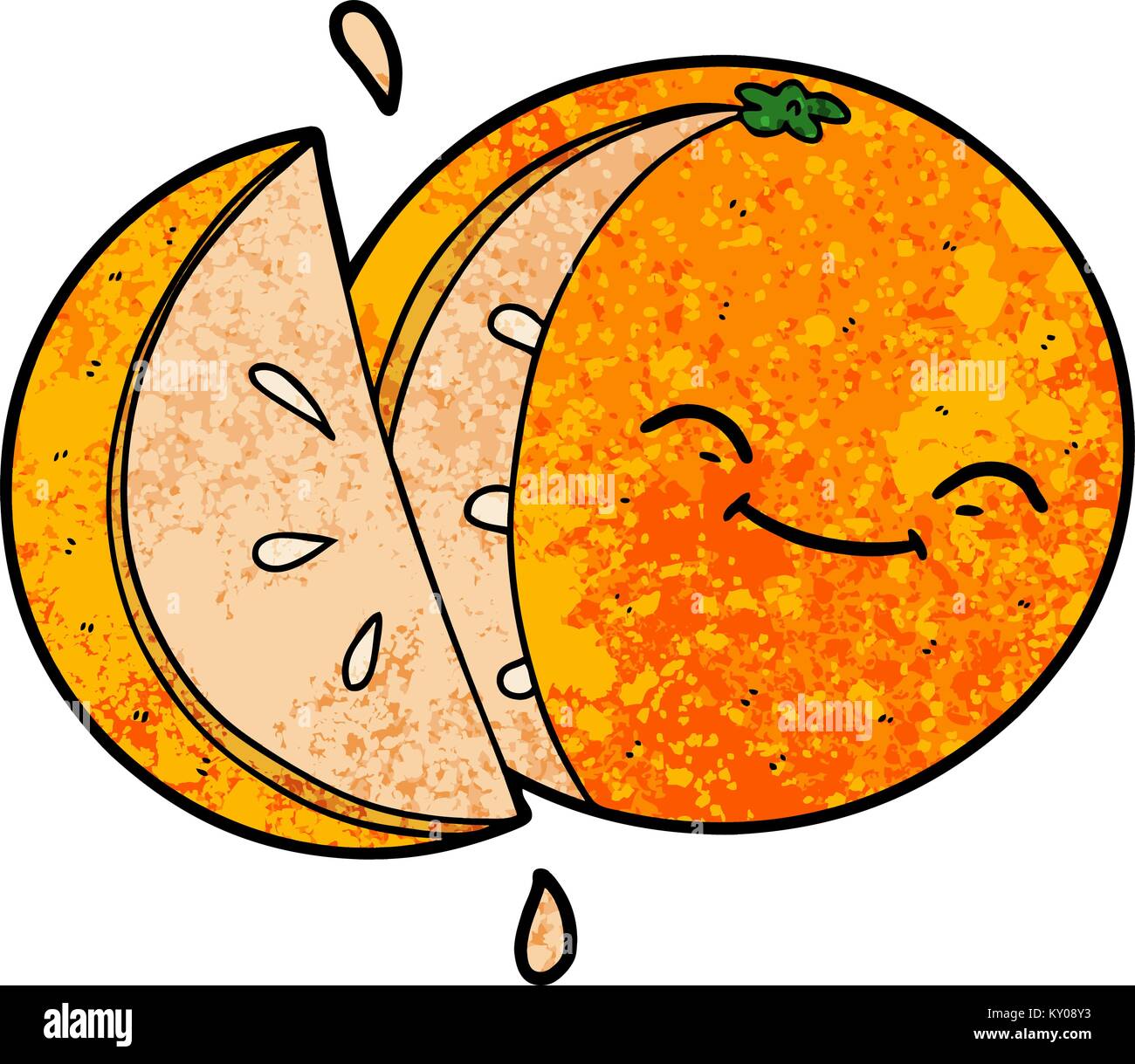 cartoon sliced orange Stock Vector Image & Art - Alamy