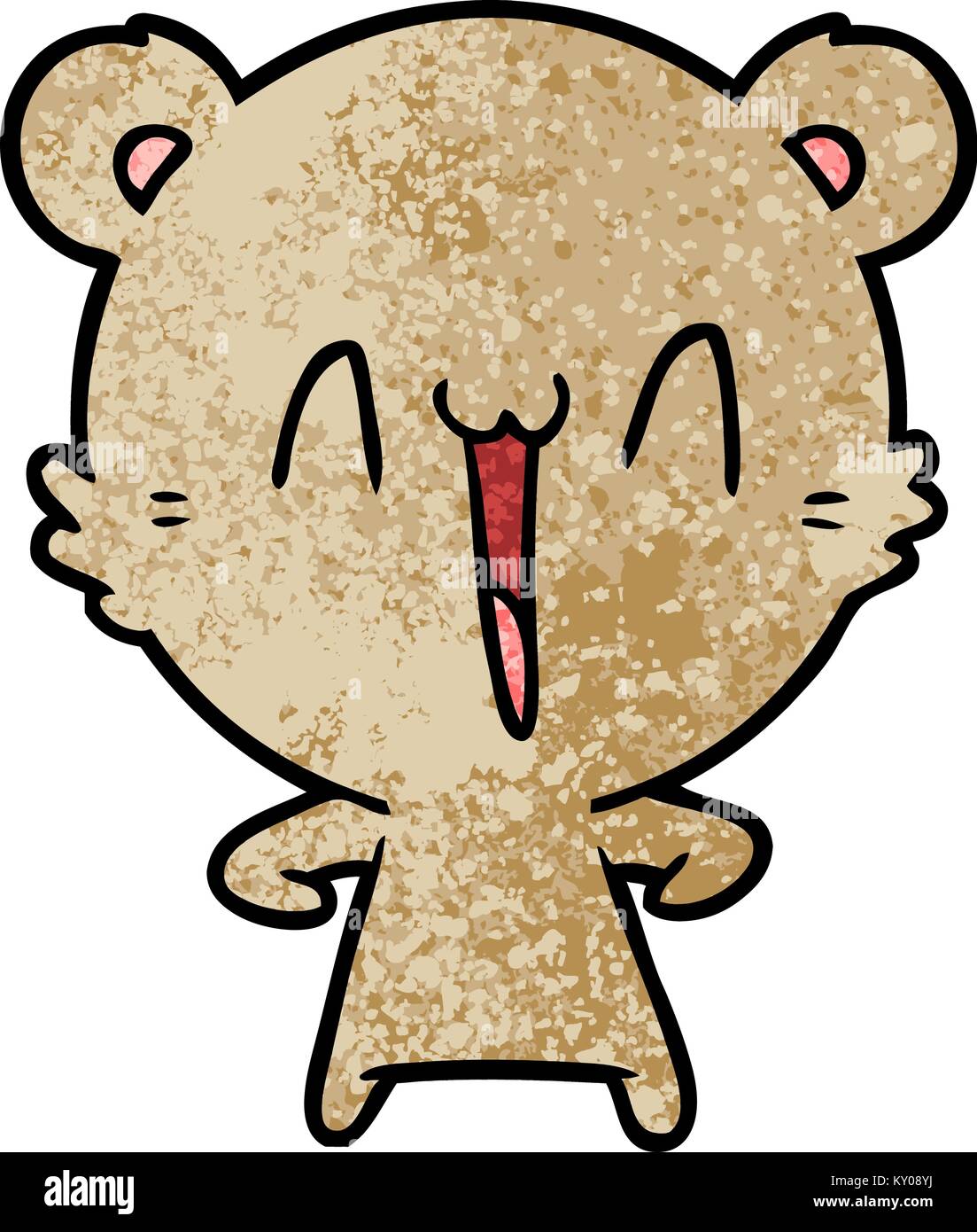 happy bear cartoon Stock Vector Image & Art - Alamy