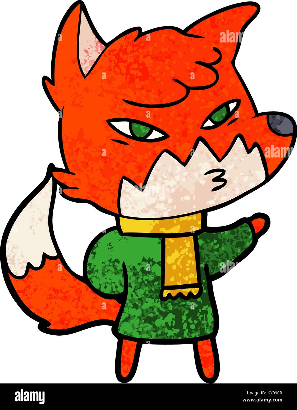 clever cartoon fox Stock Vector Image & Art - Alamy