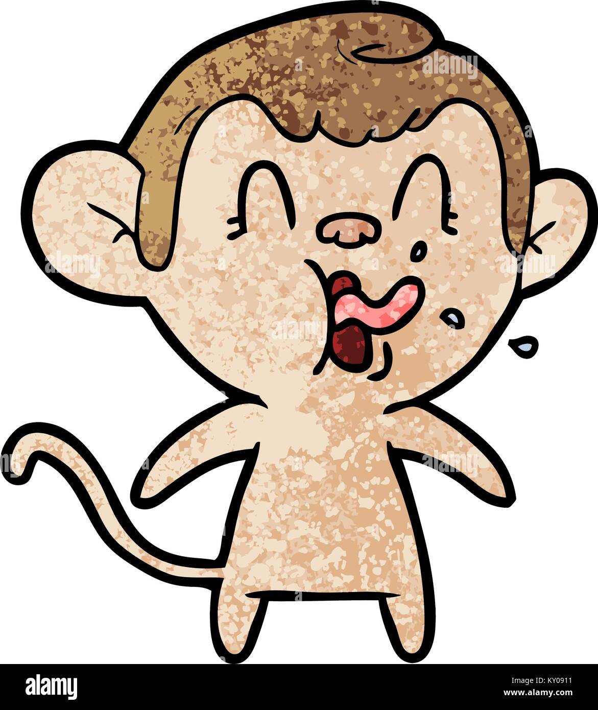 crazy cartoon monkey Stock Vector Image & Art - Alamy