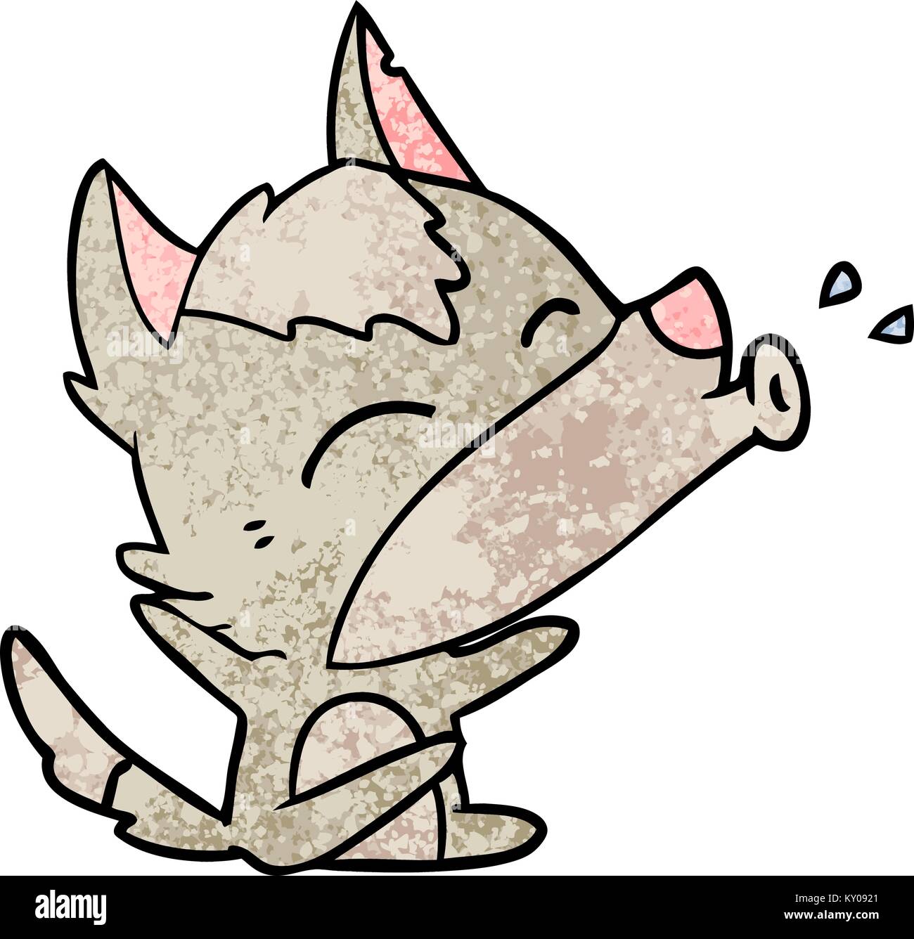 howling wolf cartoon Stock Vector Image & Art - Alamy