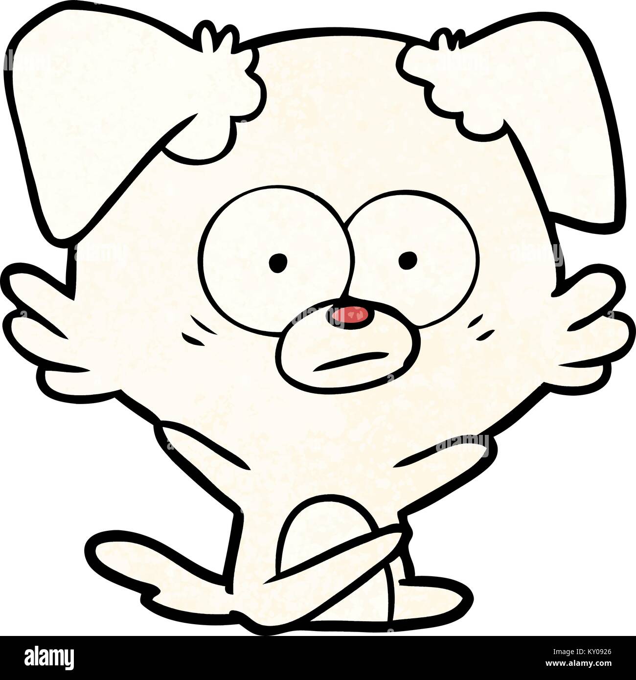 nervous dog cartoon Stock Vector Image & Art - Alamy