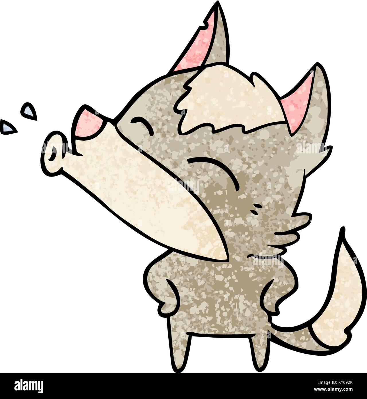 howling wolf cartoon Stock Vector Image & Art - Alamy