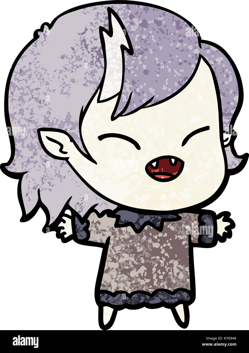cartoon laughing vampire girl Stock Vector Image & Art - Alamy