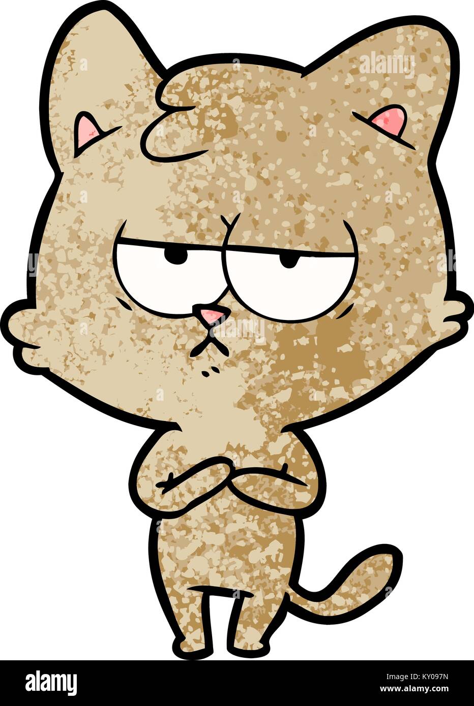 bored cartoon cat Stock Vector Image & Art - Alamy