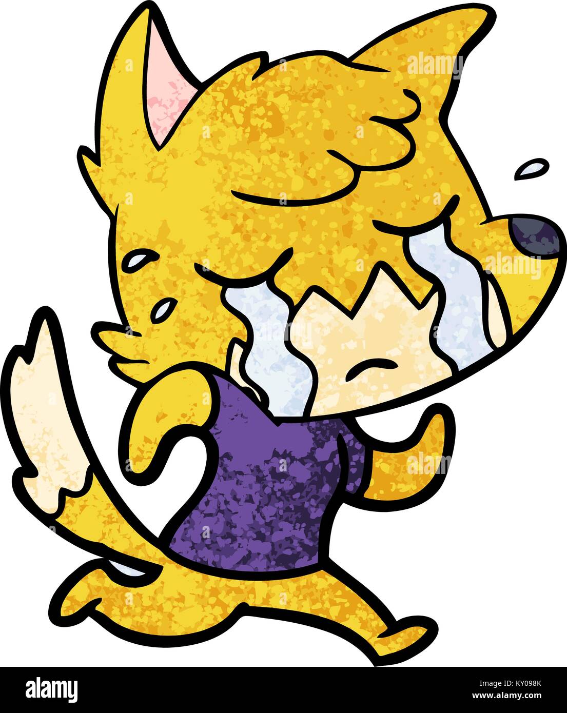 crying fox cartoon Stock Vector Image & Art - Alamy