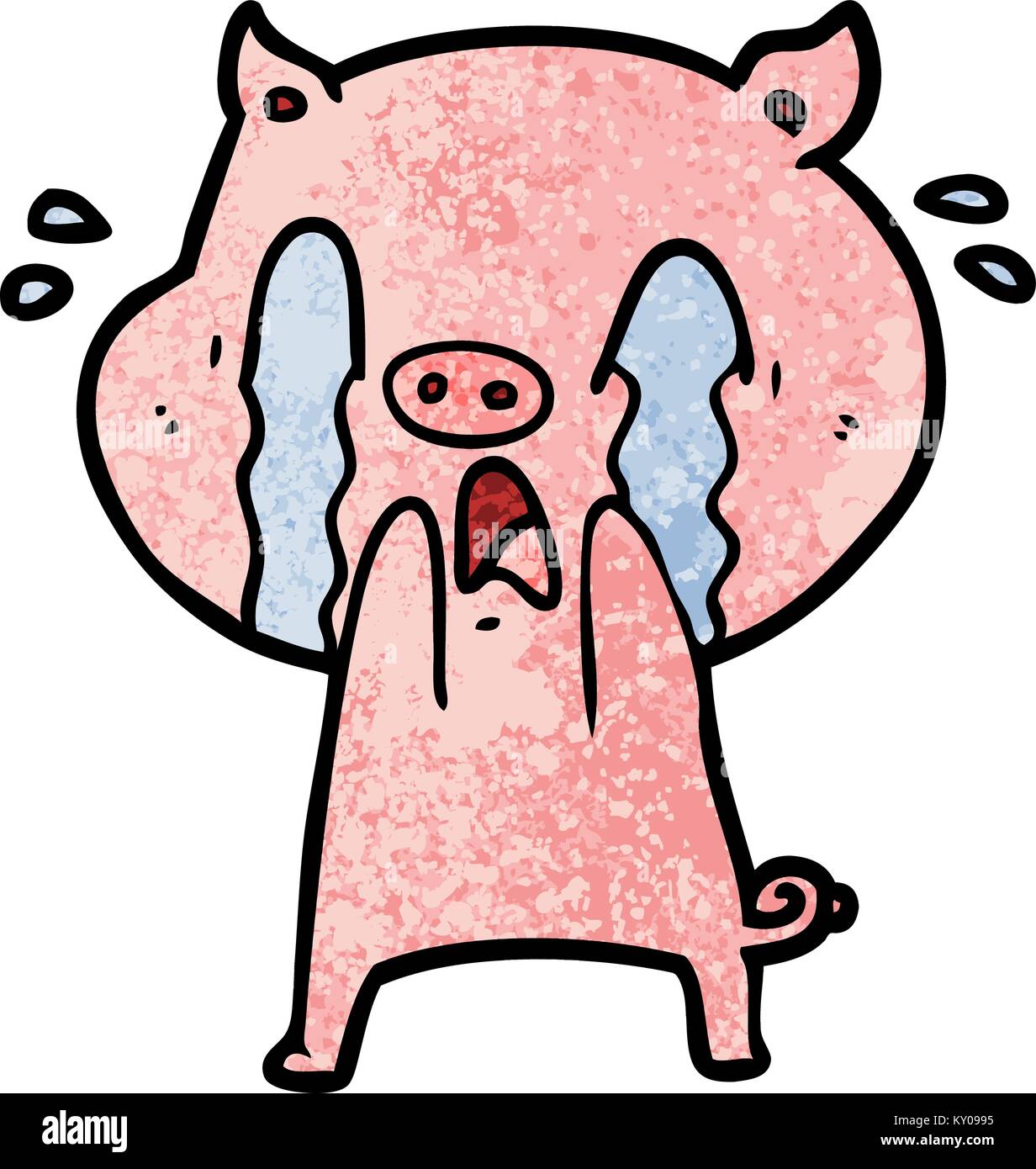 crying pig cartoon Stock Vector Image & Art - Alamy