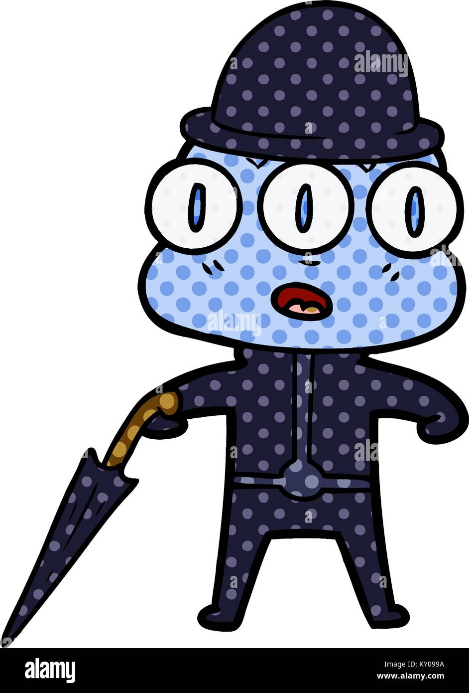 cartoon three eyed alien Stock Vector Image & Art - Alamy