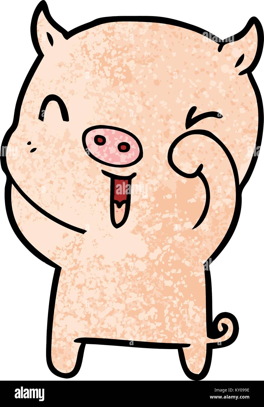 happy cartoon pig Stock Vector Image & Art - Alamy