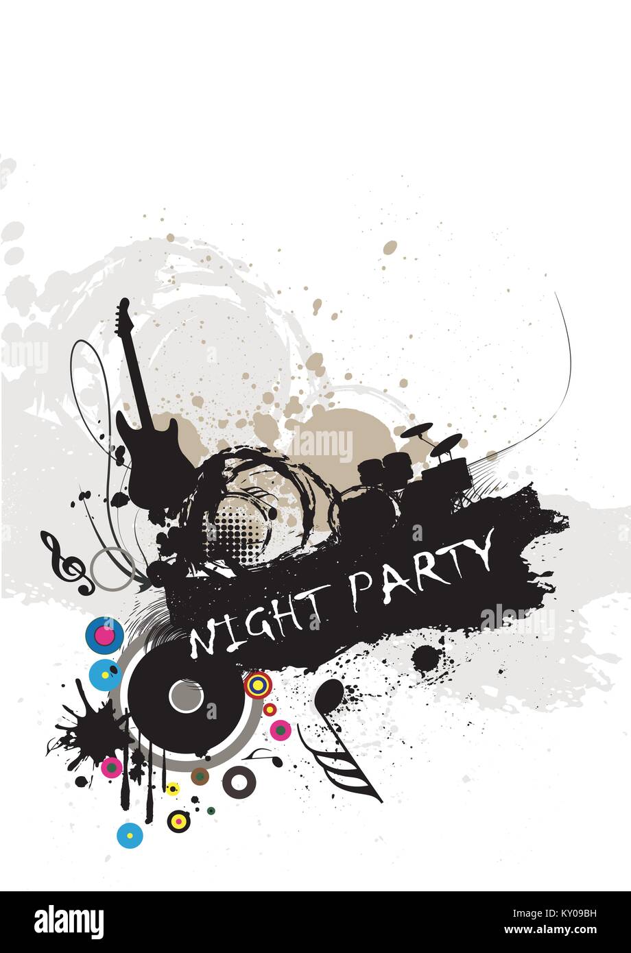 Karaoke music night abstract Stock Vector Images - Alamy