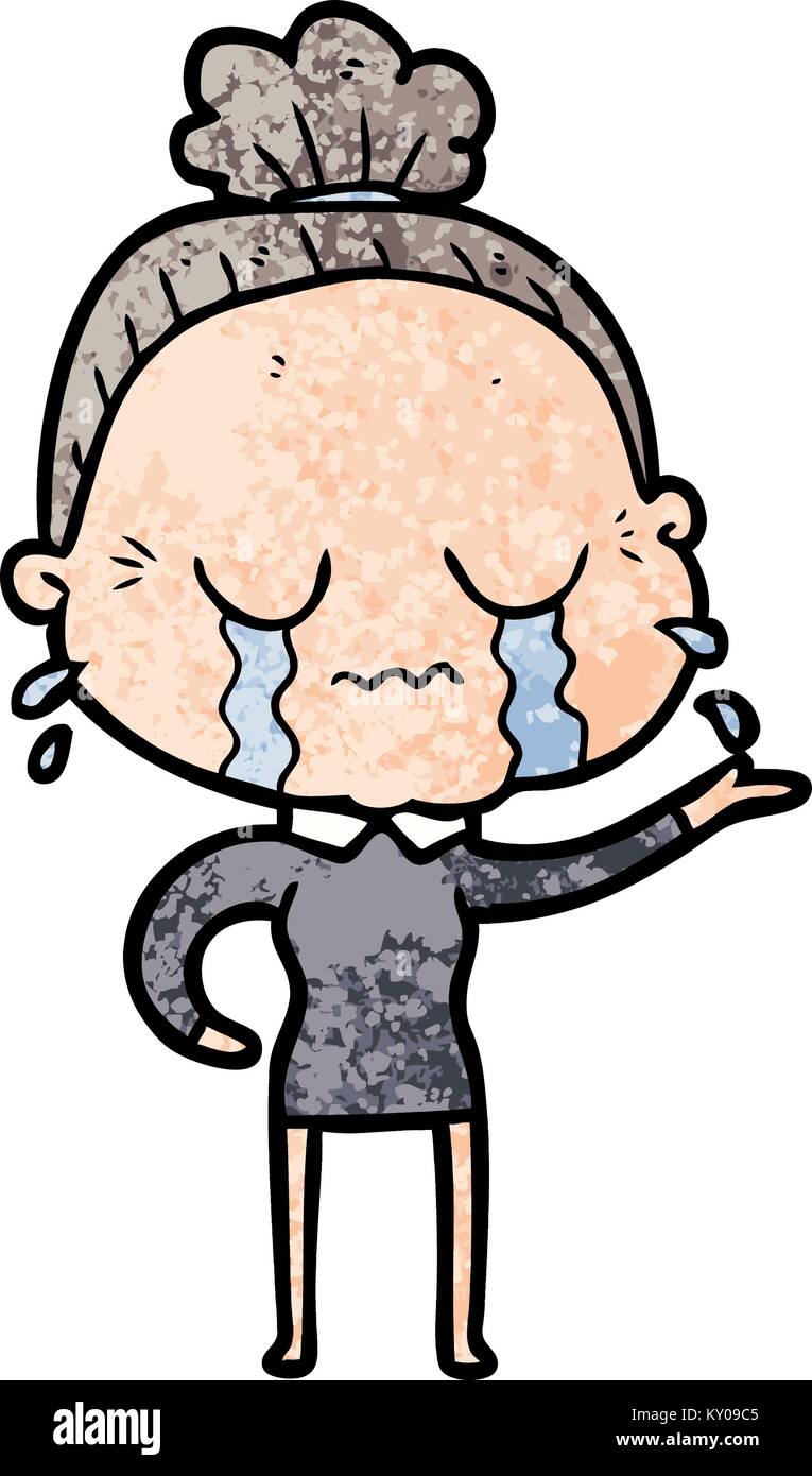 cartoon crying old lady Stock Vector Image & Art - Alamy