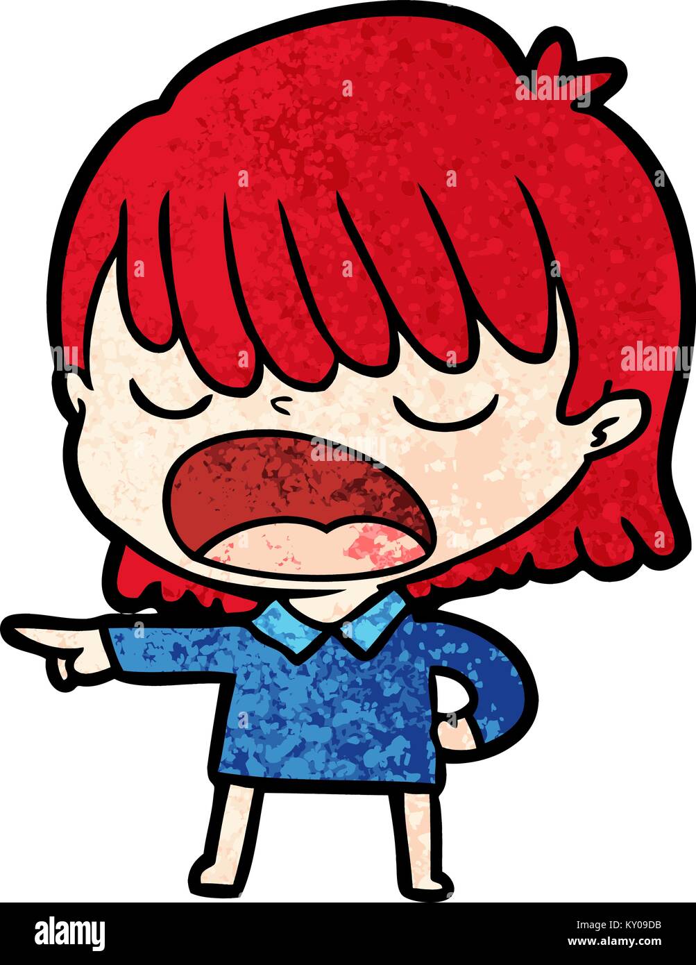 cartoon woman talking loudly Stock Vector Image & Art - Alamy