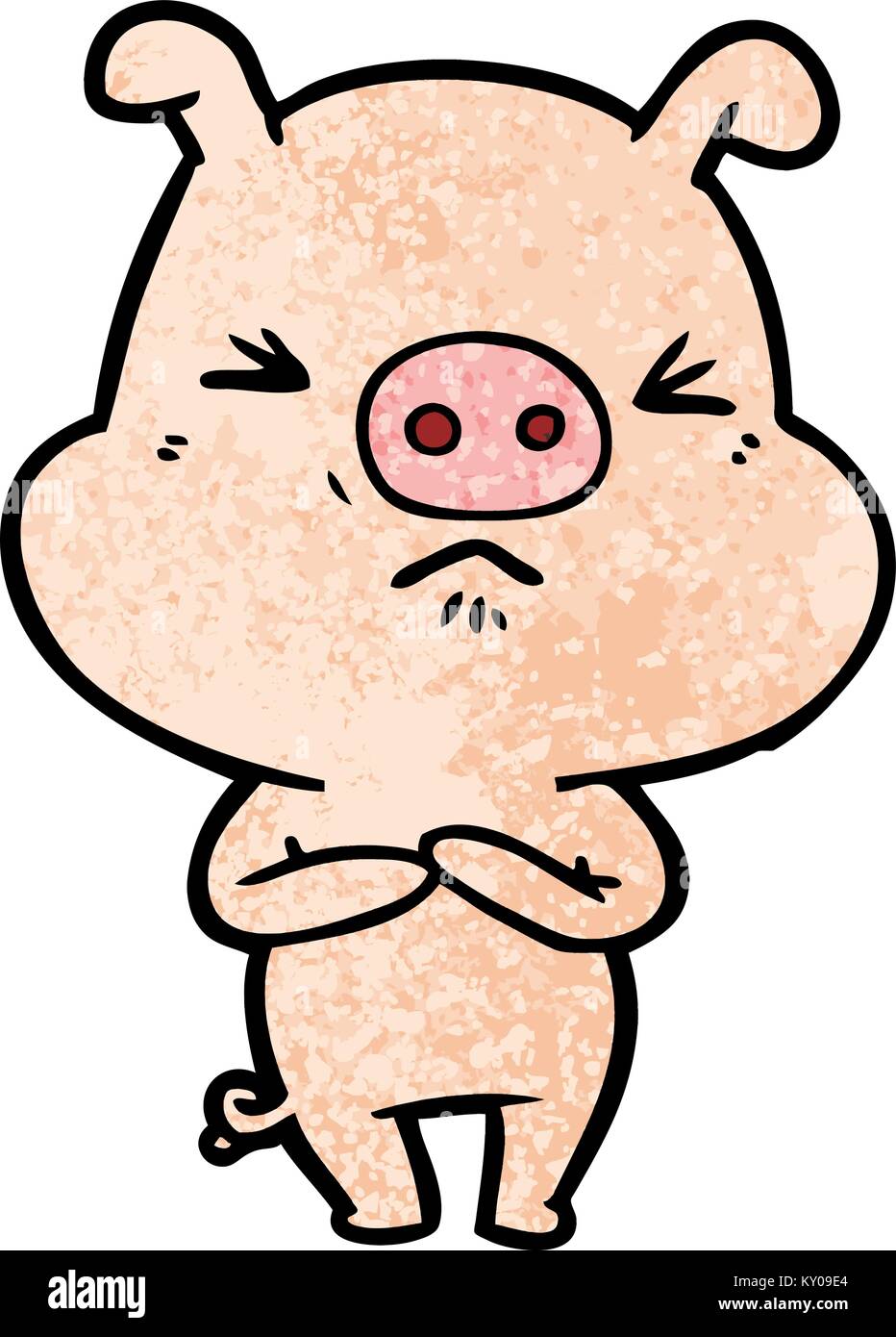 cartoon angry pig Stock Vector Image & Art - Alamy
