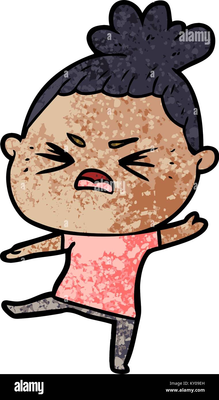 cartoon angry woman Stock Vector Image & Art - Alamy