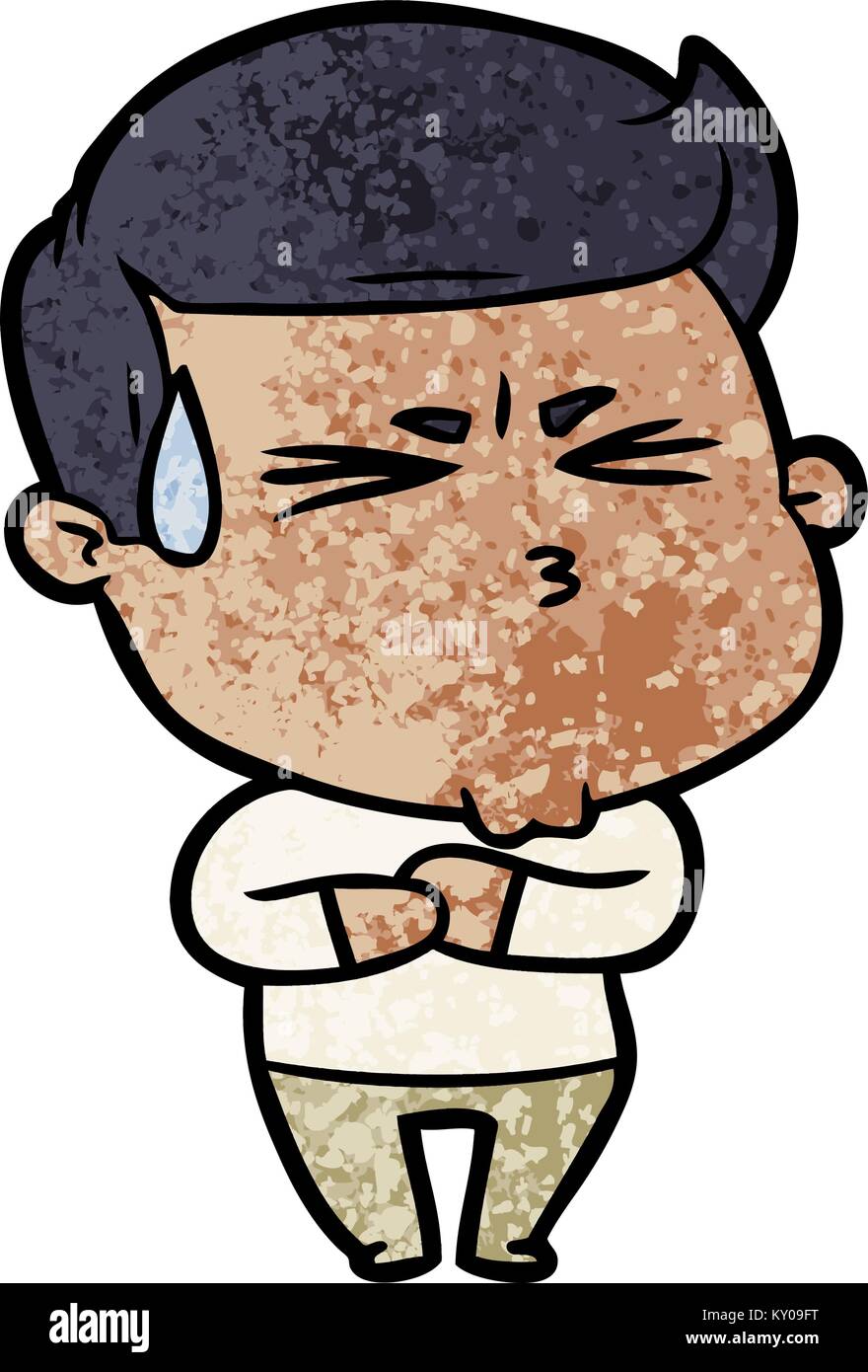 cartoon frustrated man Stock Vector Image & Art - Alamy