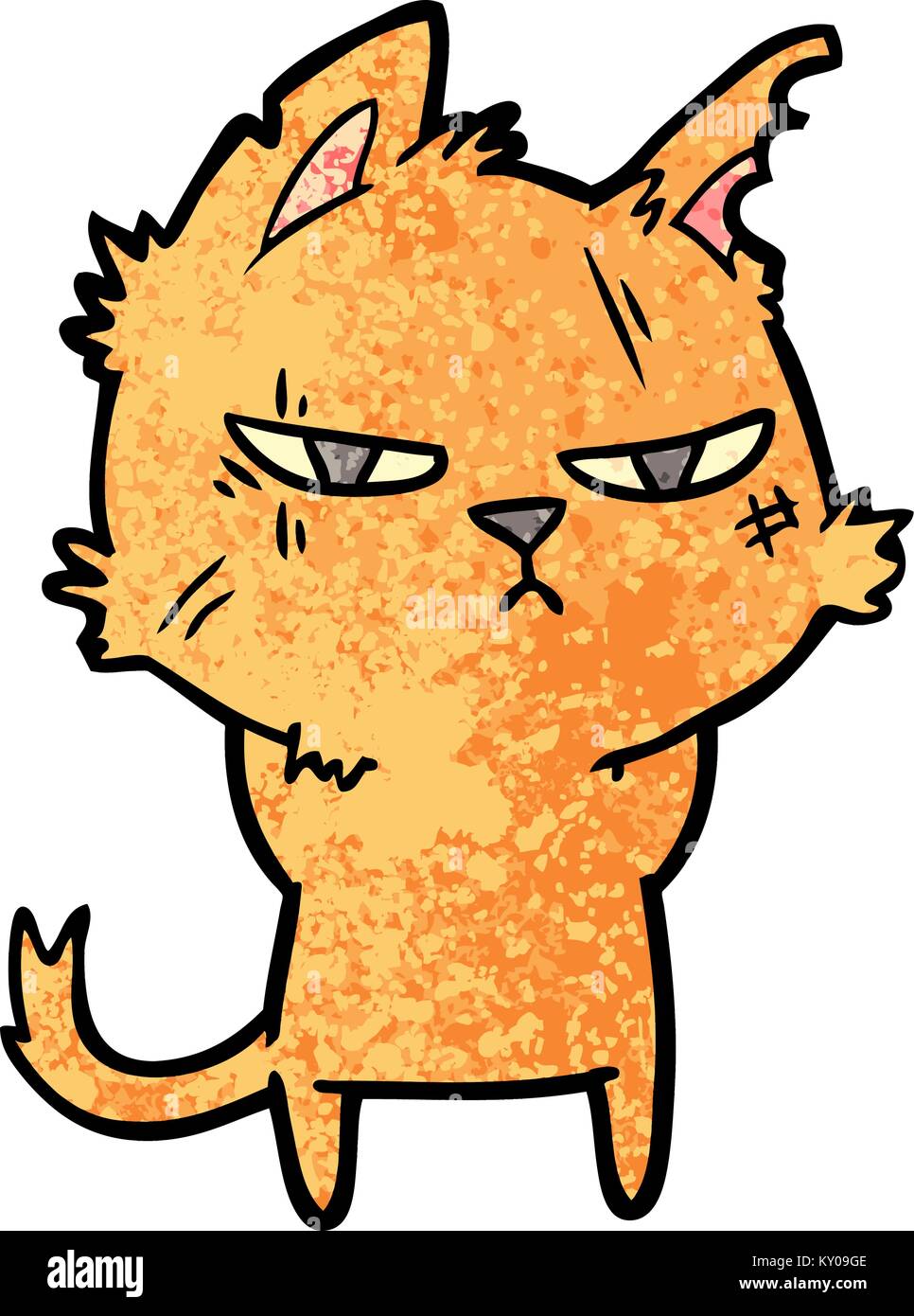 tough cartoon cat Stock Vector Image & Art - Alamy